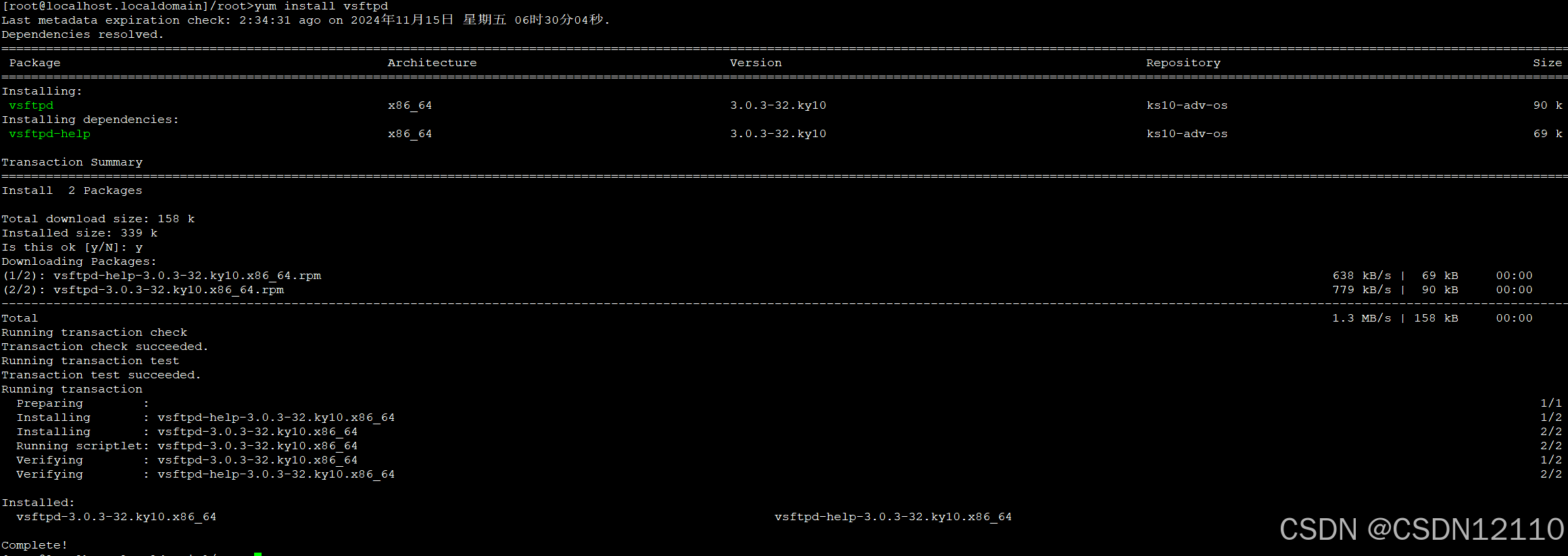 麒麟v10 安装FTP并开启服务_麒麟v10安装ftp-CSDN博客