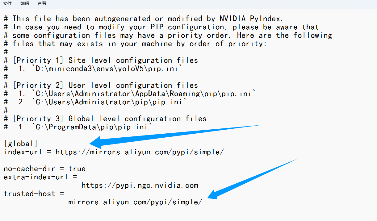 WARNING: The repository located at mirrors.aliyun.com is not a trusted or secure host and is ...