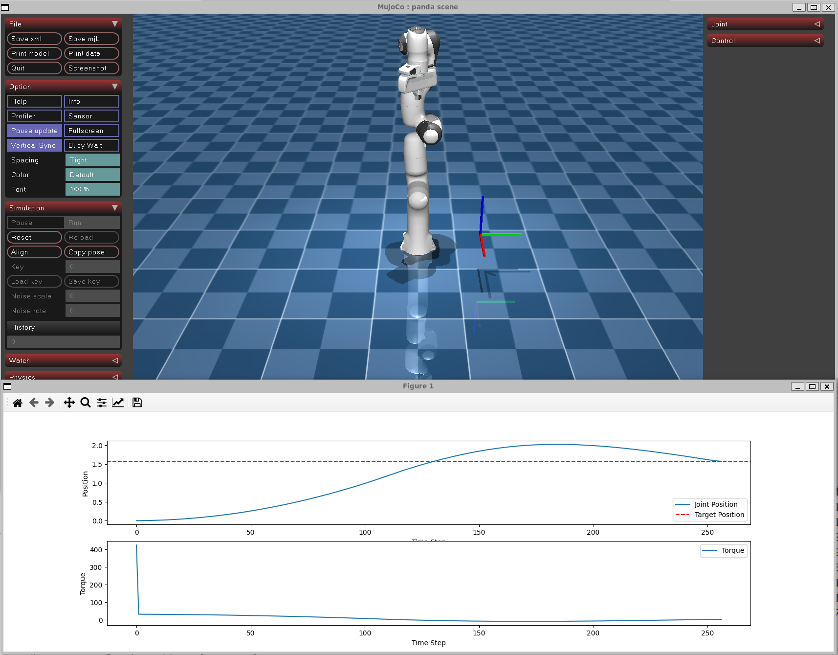 MuJoCo 机械臂 PID 控制器输出力矩控制到达指定位置（附代码）_机械臂力矩控制-CSDN博客