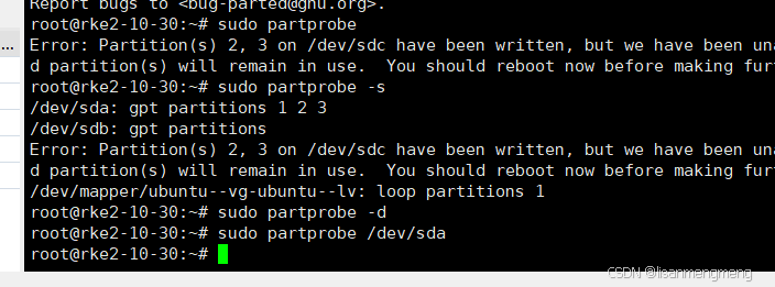 partprobe 命令介绍和使用案例-CSDN博客
