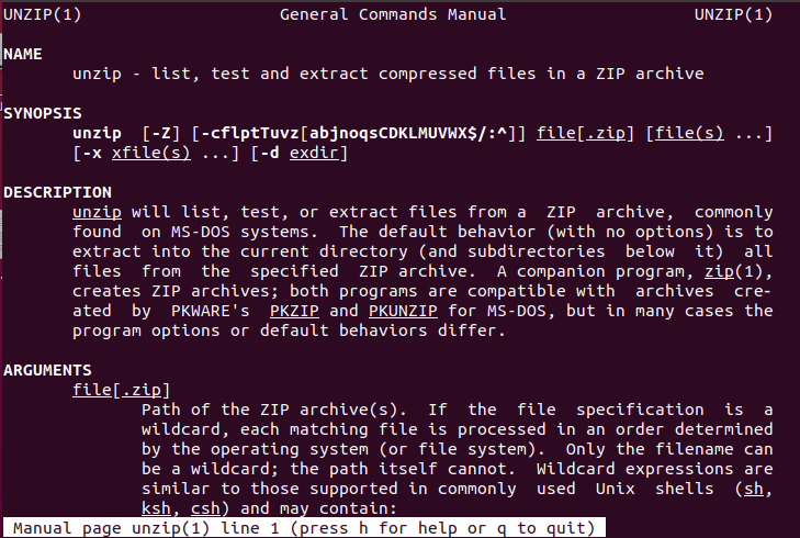 Linux常用命令46——unzip解压缩zip格式文件_linux unzip-CSDN博客