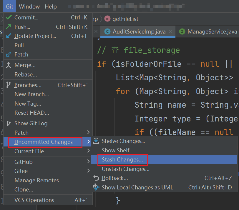 IDEA中Stash与Unstash使用_idea git stash-CSDN博客