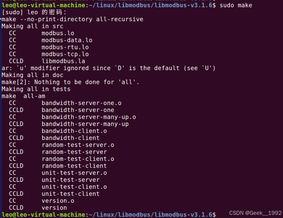 LibModbus移植_libmodbus交叉编译-CSDN博客