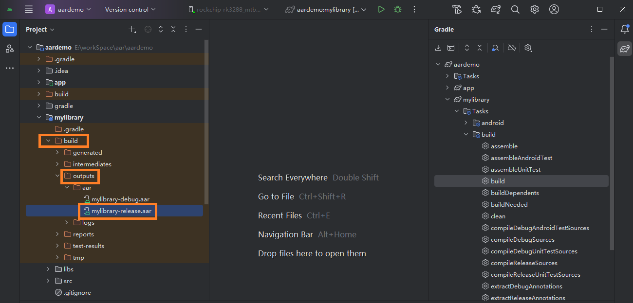 Android Studio(新版ui)-AAR 包的构建_android studio 编译aar-CSDN博客
