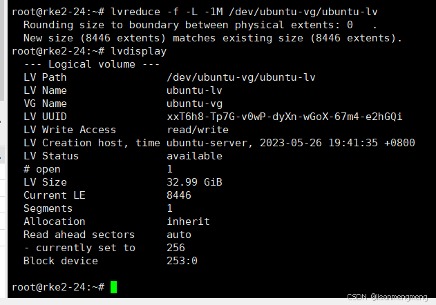 lvreduce 的命令介绍和使用案例-CSDN博客