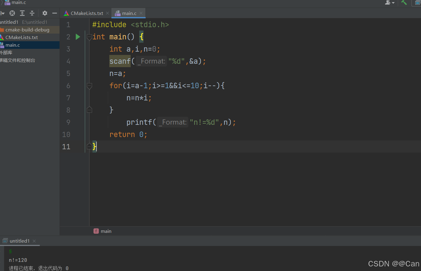 描述利用while或者for循环计算n！的值。提示：n！＝1*2*3…*n输入一个正整数n，1≤n≤10。输出n！的值。输入样例 1 2输出样例 12输入样例_利用while或者for循环计算 ...