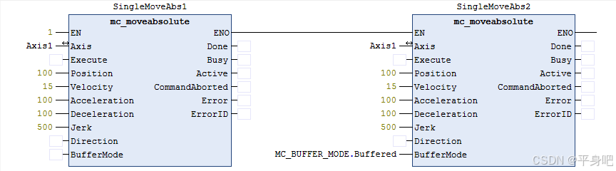 基于PLCOpen运动控制中的BufferMode和TransitionMode-CSDN博客