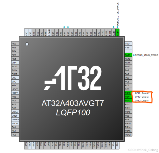 雅特力AT32F403AVGT7学习笔记-点亮LED灯(workbench)_at32f403acgt7-CSDN博客