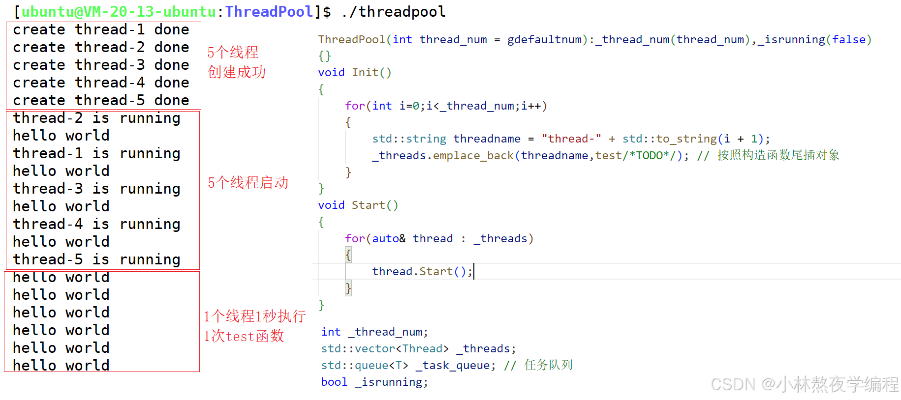 【linux系统编程】第四十八弹 深入理解线程池:threadpool类设计与实现,包括测试与停止功能详解linux Thread 类