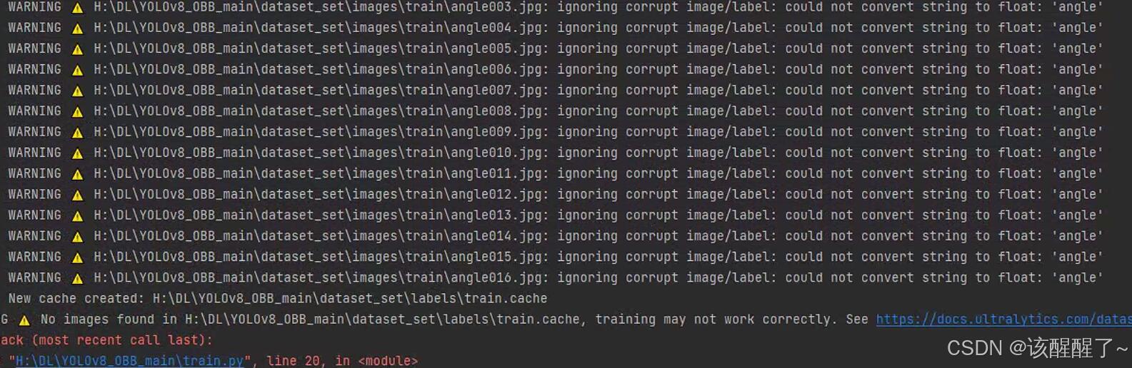 YOLOv8-OBB训练时报错：ValueError: not enough values to unpack (expected 3, got 0)_yolov8 valueerror ...