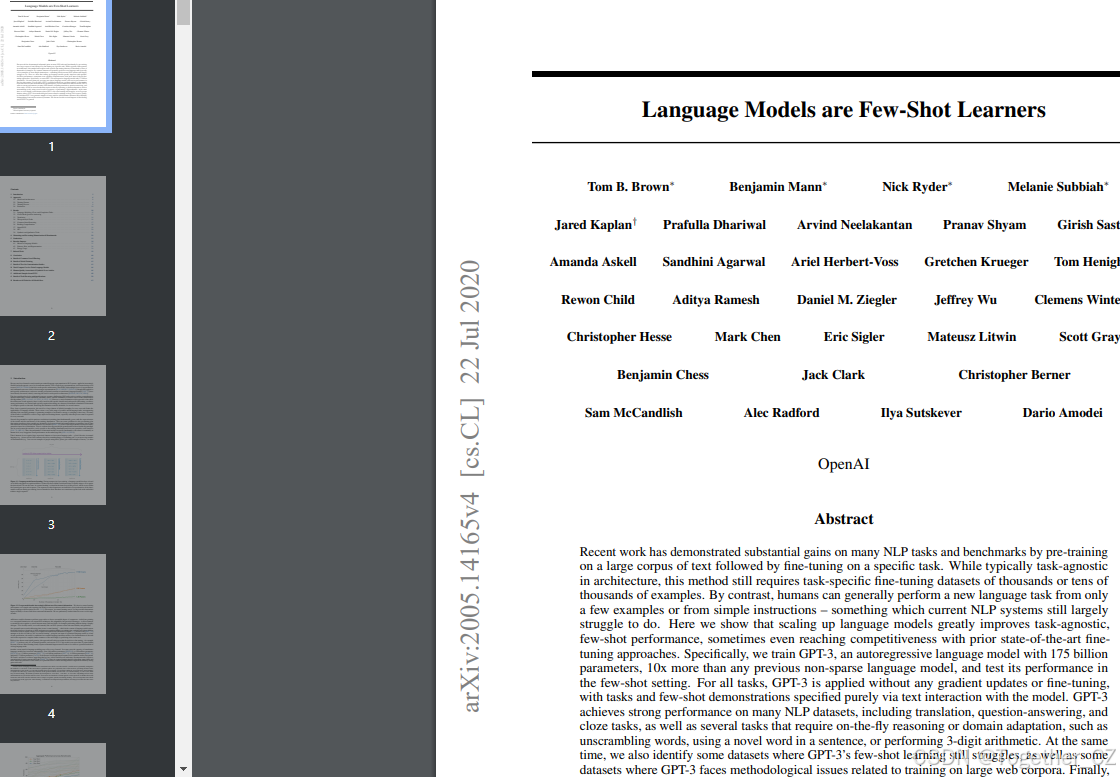 GPT—3：Language Models are Few-Shot Learners——语言模型是少样本学习者-CSDN博客