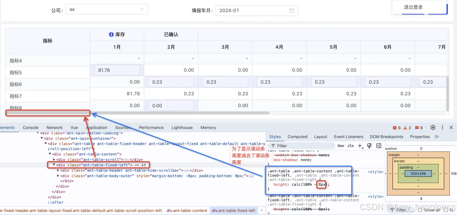 ant-design-table a-table左侧固定列，上下滚动时表格错位_antdesing的table使用左固定后,每列错位-CSDN博客