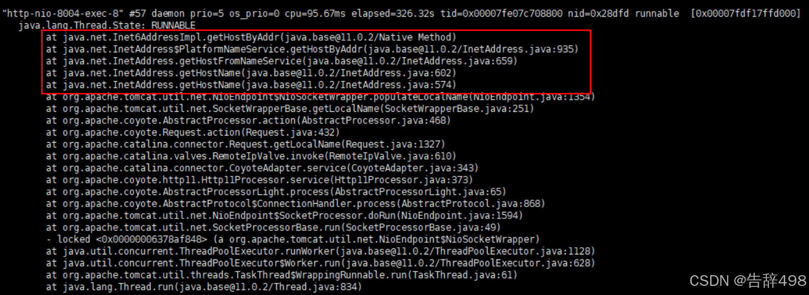 InetAddress.getHostName()导致接口慢_innetsocketaddress gethostname 慢-CSDN博客