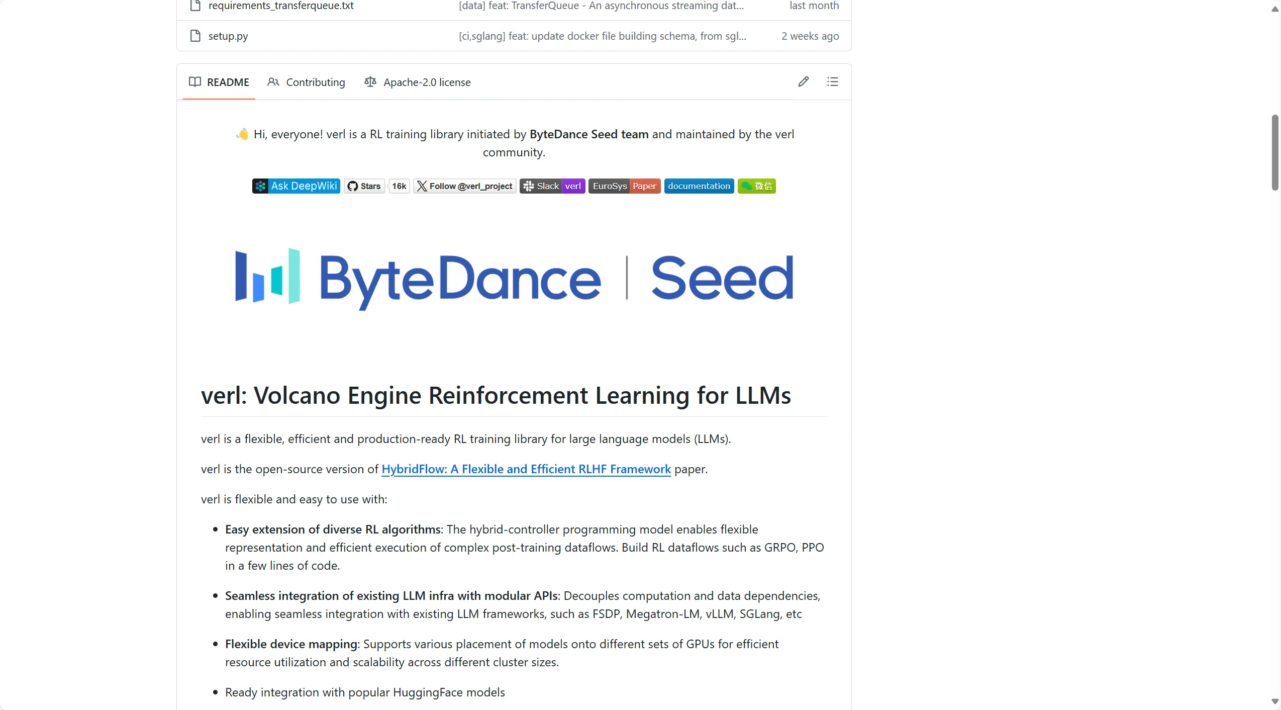 Github-verl：字节跳动Seed团队开源的高效大语言模型强化学习训练框架-CSDN博客