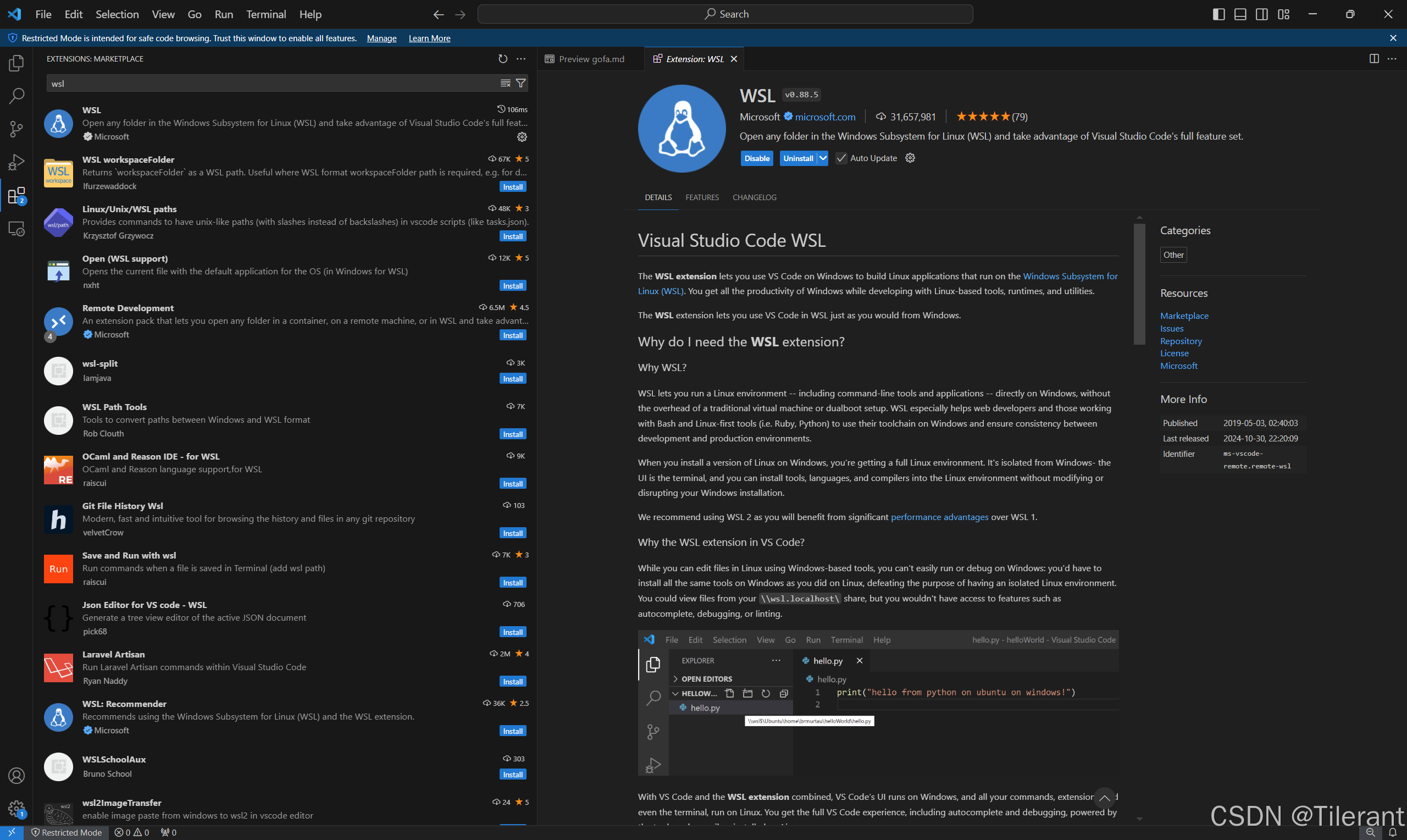 WSL 里下载 Linux 版 VS Code 后，如何删除并使用 win 版_to no longer see this prompt, start visual studio -CSDN博客