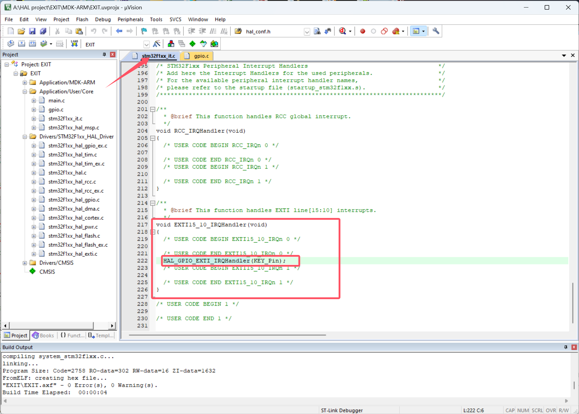 STM32CUBEMX--EXIT外部中断_stm32cubemx配置外部中断-CSDN博客