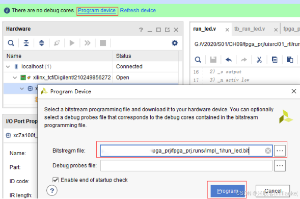 [米联客-XILINX-H3_CZ08_7100] FPGA程序设计基础实验连载-05 FPGA流水灯实验_米联客例程-CSDN博客