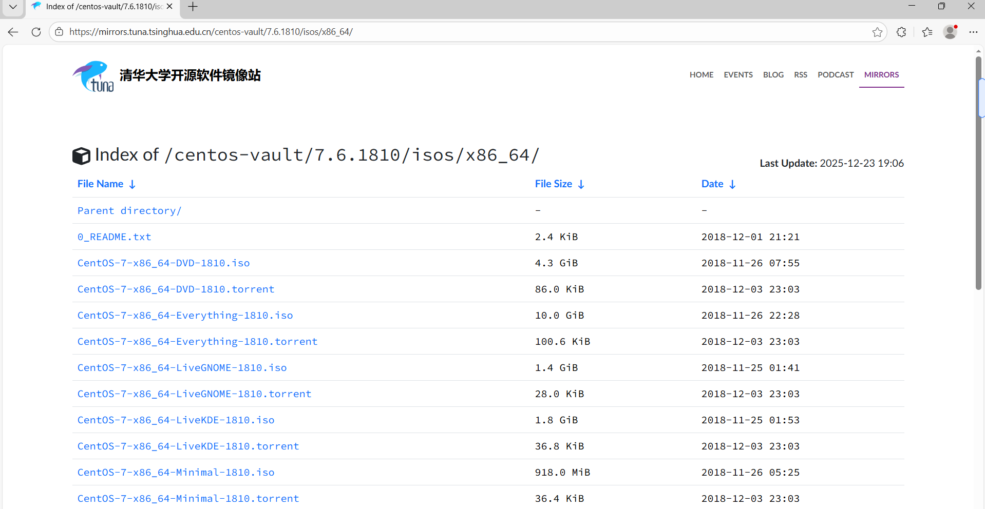 Linux下载CentOS-7-x86_64-DVD-1810.iso镜像文件_linux centos 镜像文件下载-CSDN博客