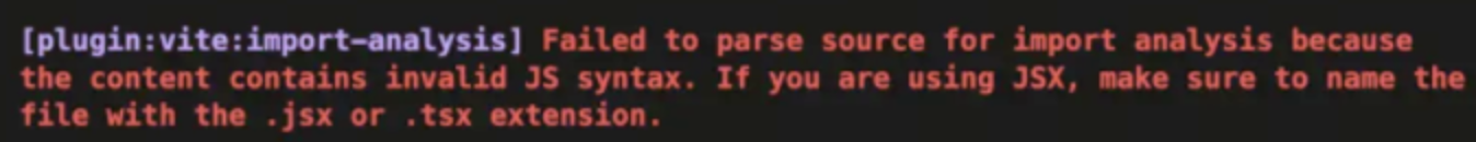 Failed to parse source for import analysis because the content contains invalid JS syntax_前端-CSDN专栏