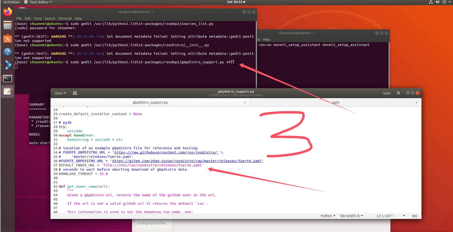 Errno 111] Connection refused＞ (https://raw.githubusercontent.com/ros/rosdistro/master/index-v4 ...