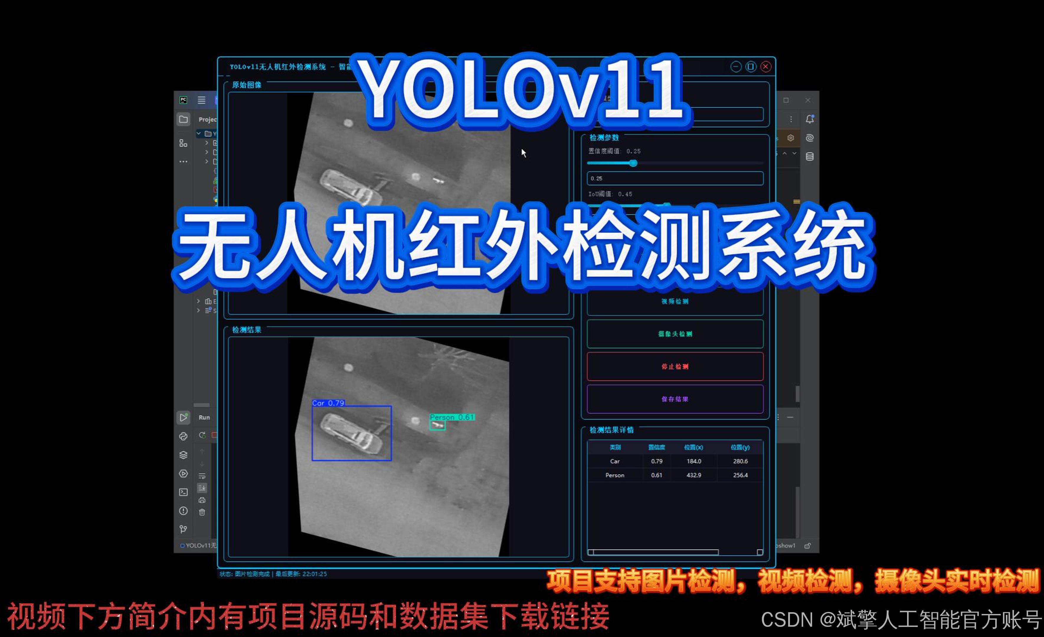 基于深度学习YOLOv11的无人机红外检测系统（行人车辆）（YOLOv11+YOLO数据集+UI界面+登录注册界面+Python项目源码+模型）-CSDN博客