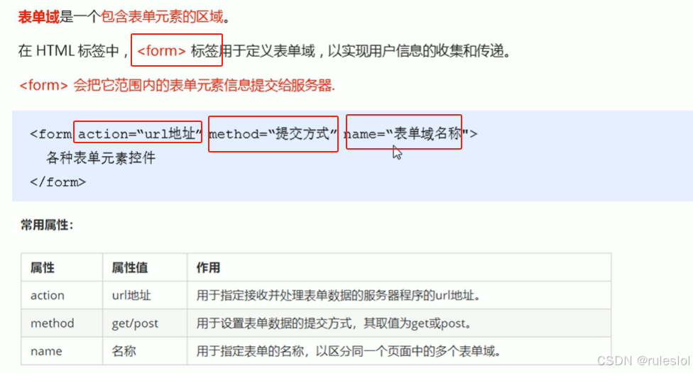 HTML学习笔记——08：表单＜form＞_ -CSDN博客