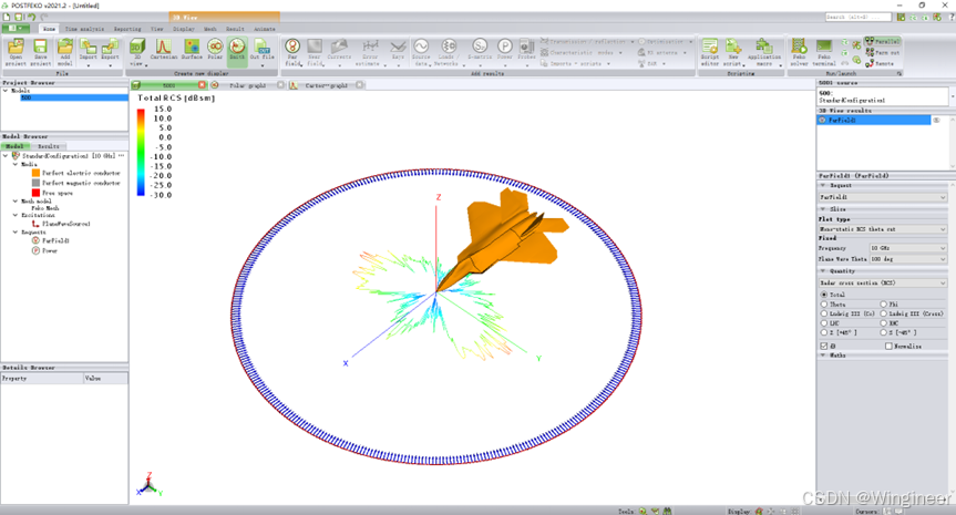 基于Hypermesh+Feko的飞行器目标RCS仿真方法——Feko的使用_feko仿真-CSDN博客