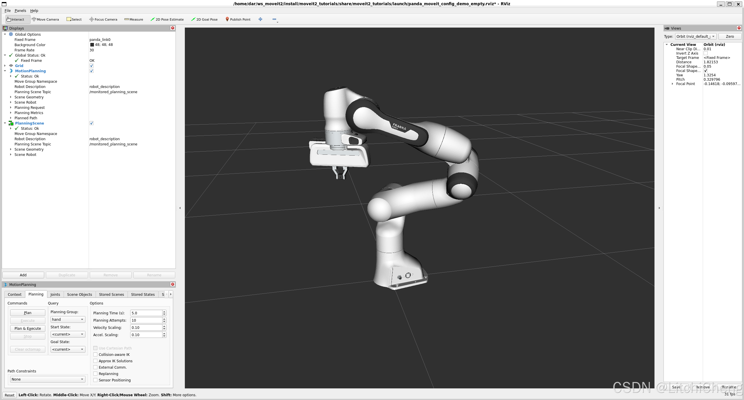 ROS2 Moveit2 手把手教你 Panda 机械臂笛卡尔速度控制!（附代码）_moveit机械臂限位,笛卡尔运动失败-CSDN博客