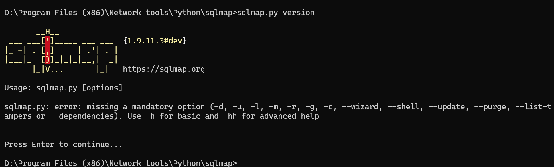 Windows下更新SQLMAP版本-CSDN博客
