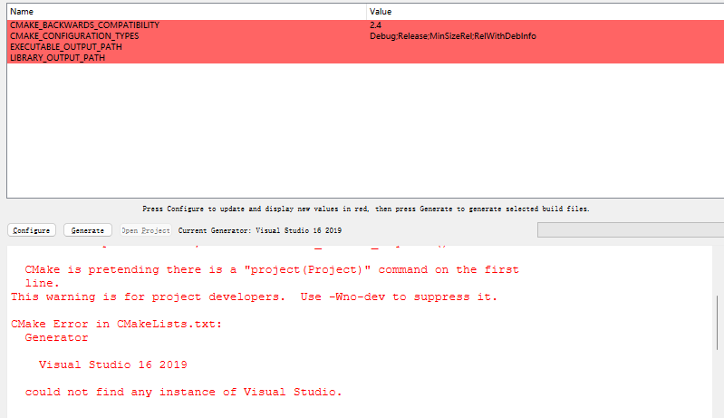 CMake Error: Could not create named generator Visual Studio 17 2022-CSDN博客