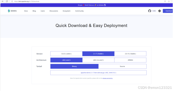 doris2.1.7完整的安装办法，不使用docker_doris 2.1.7-CSDN博客
