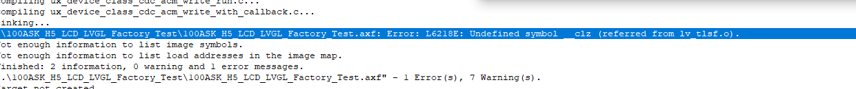 Error: L6218E: Undefined symbol__clz (referred from lv_tlsf.o)-CSDN博客