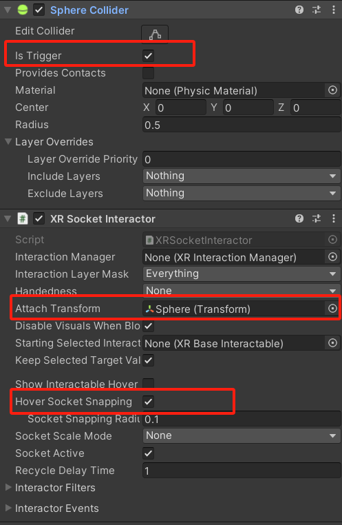Unity中PICO开发拉闸和自动吸附效果_xr socket interactor怎么吸附不住物体-CSDN博客