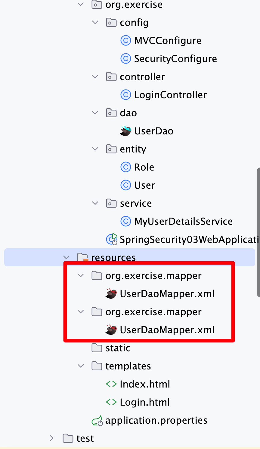 JavaEE中resource创建多级目录的坑 —— Invalid bound statement (not found)，mapper接口绑定resource中的xml文件失败-CSDN博客