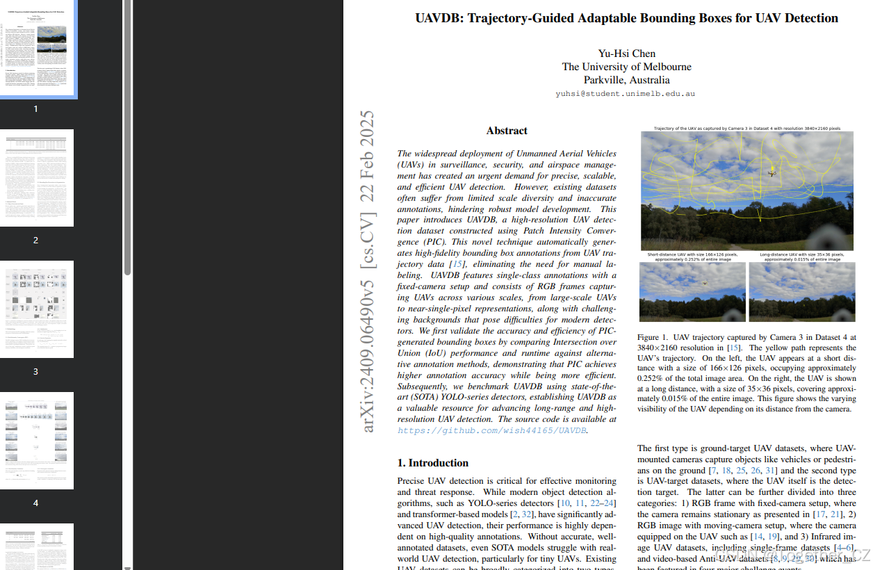 UAVDB: Trajectory-Guided Adaptable Bounding Boxes for UAV Detection——轨迹 ...