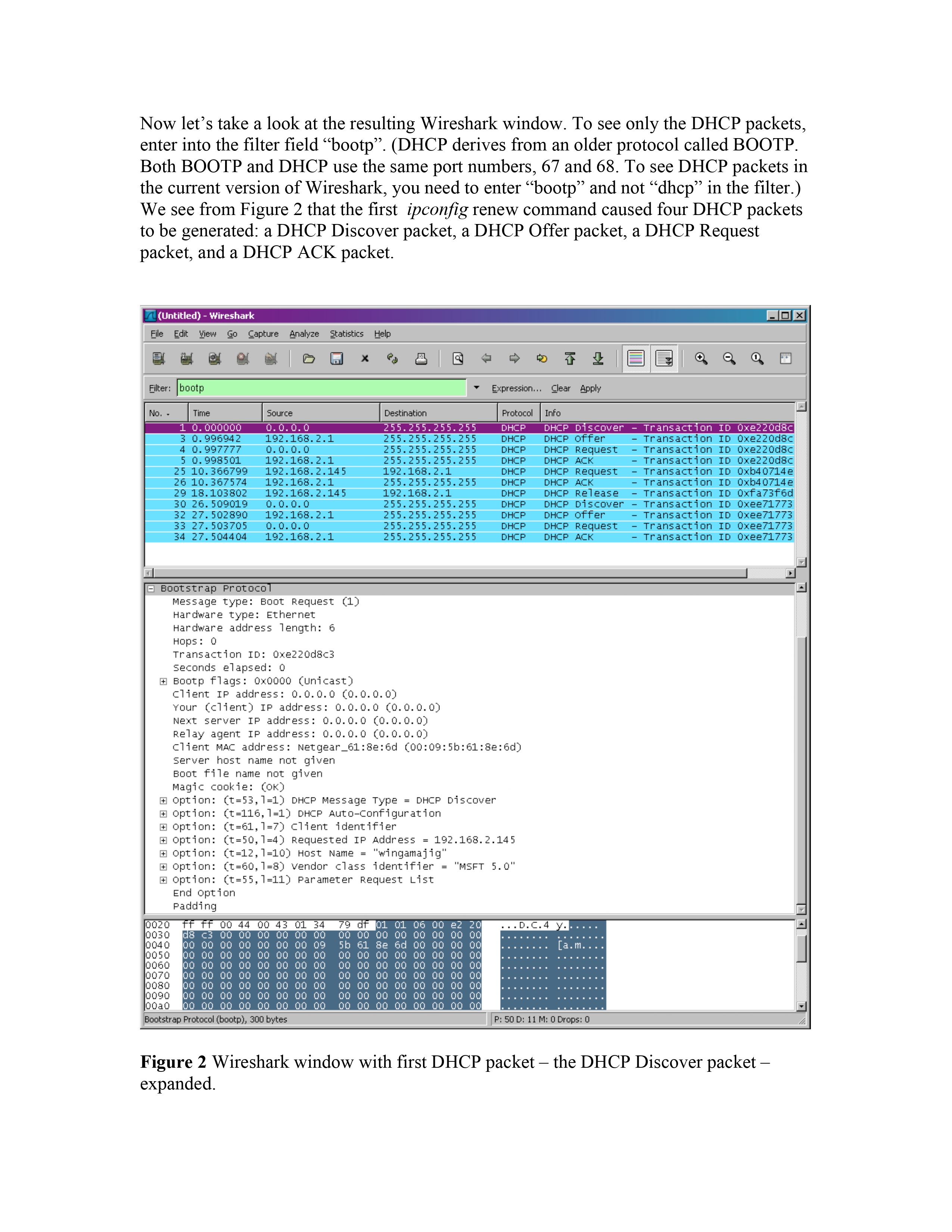 《高级计算机网络》课程实验Wireshark_DHCP(v7.0)_wiresharkdhcp 实验-CSDN博客