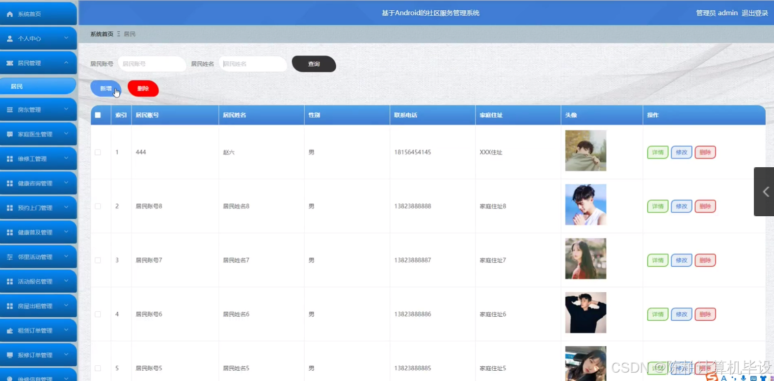 基于nodejsvue基于android的社区服务管理系统（开题程序论文）计算机毕业设计 Csdn博客