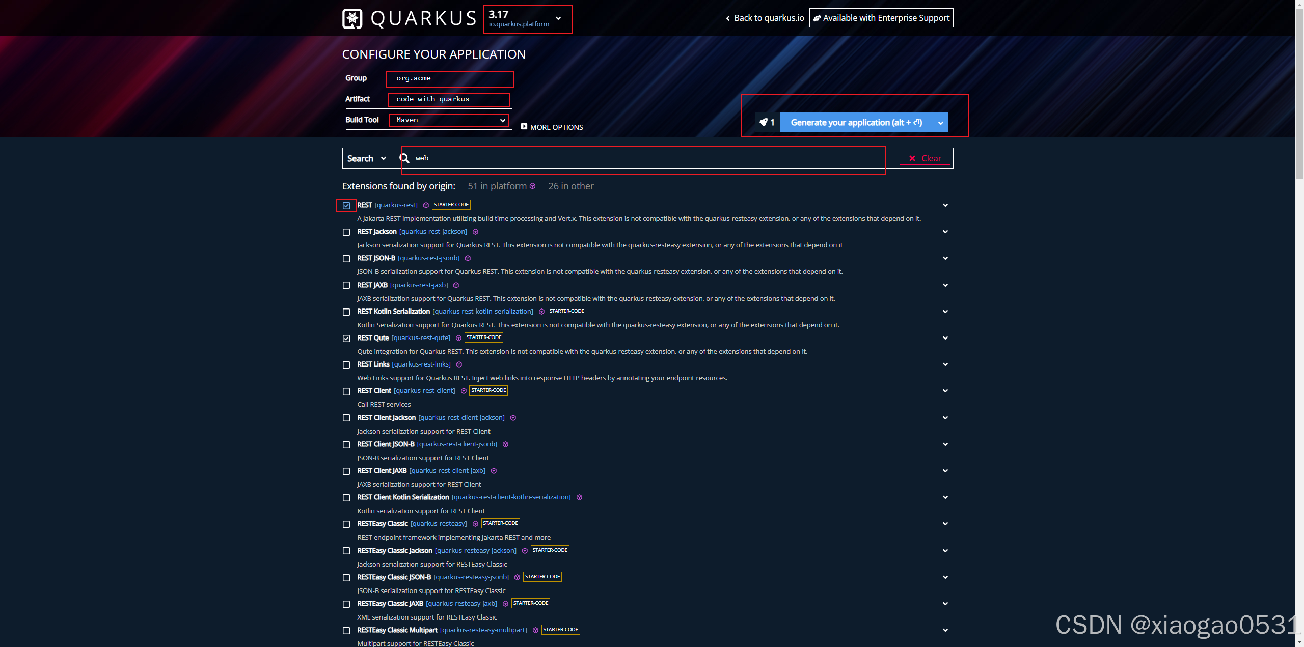 Quarkus学习记录（三）脚手架搭建_quarkus脚手架-CSDN博客