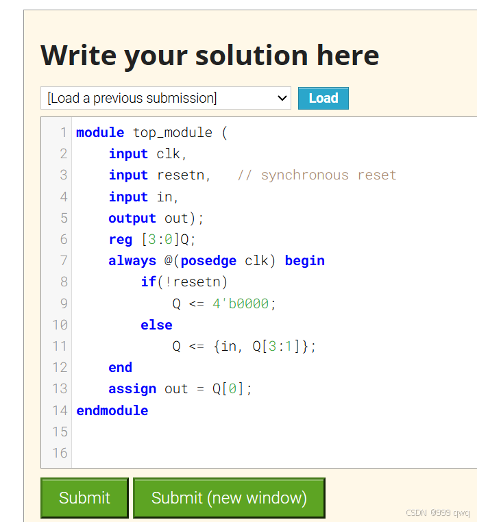 HDLbits练习21 - Shift register ( Exams/m2014 q4k )-CSDN博客