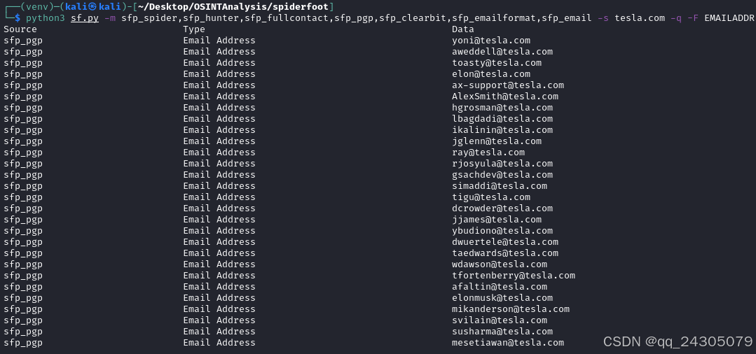 SpiderFoot：一款强大的开源OSINT神器！全参数详解教程！Kali Linux 教程！-CSDN博客