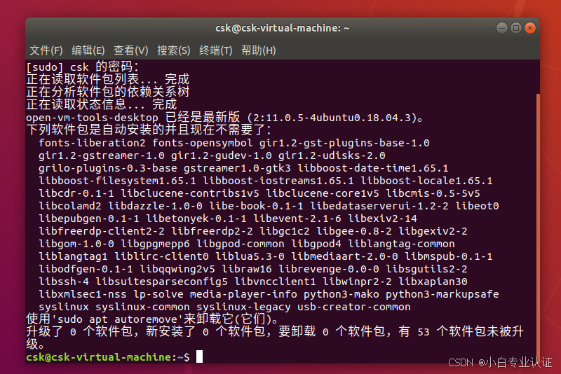 使用VMware搭建Ubuntu虚拟机环境与本地VScode建立远程连接，搭建C语言环境_vscode vmware-CSDN博客