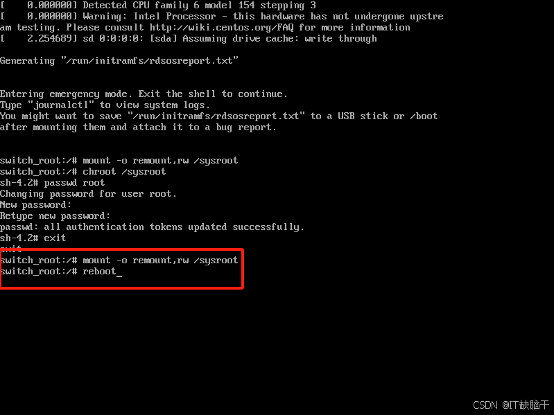 Linux 遗忘root用户密码 centos7_linux7忘记root密码-CSDN博客