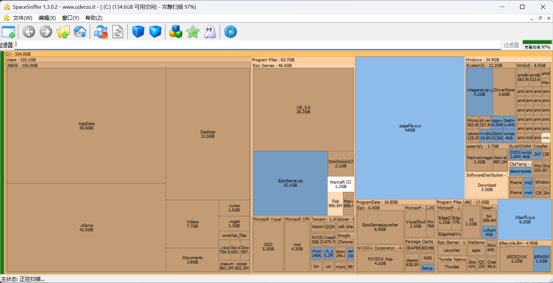 # C盘清理技巧：使用SpaceSniffer高效释放空间-CSDN博客