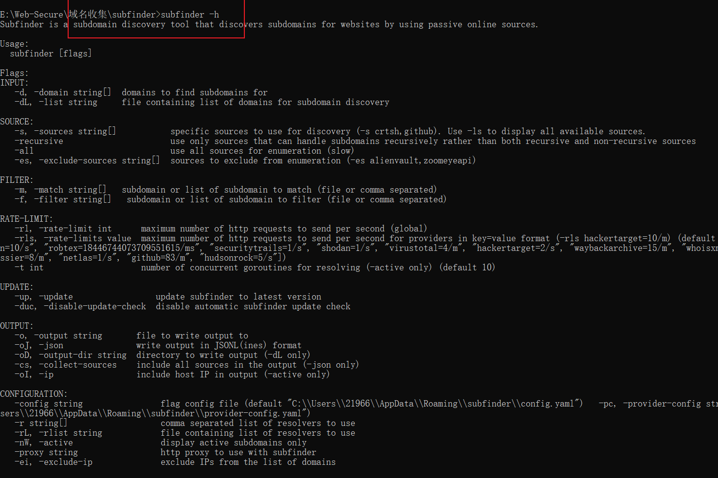 域名收集 Subfinder 用法-CSDN博客