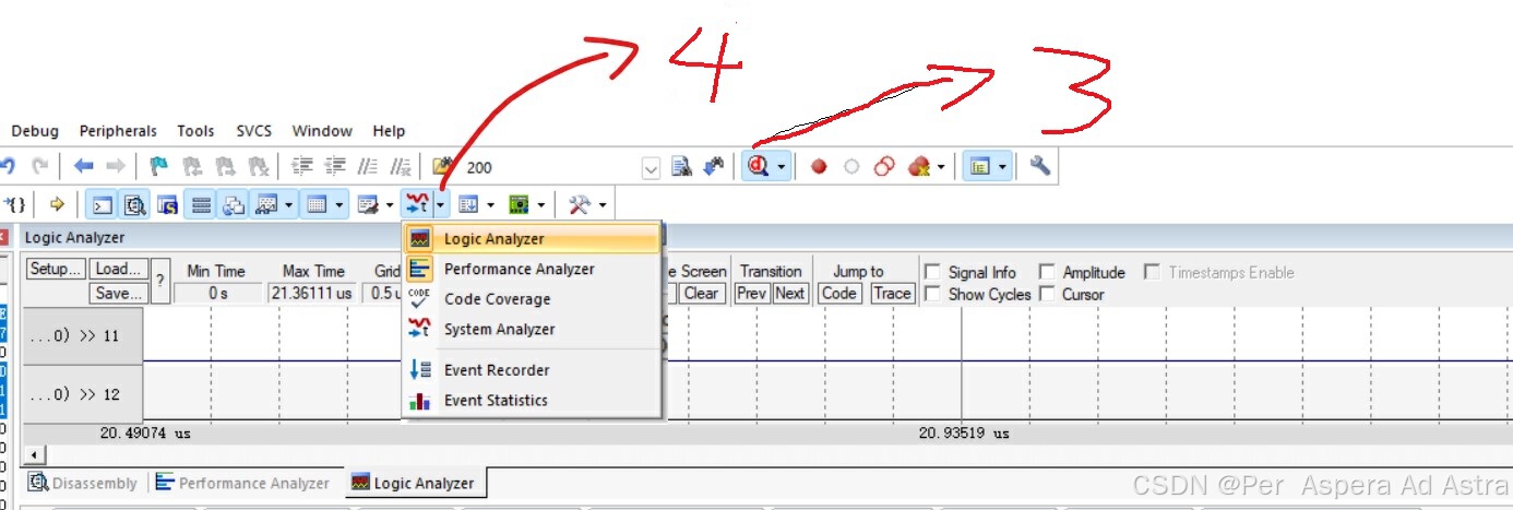 Keil软件中使用debug功能使用logic Analyzer逻辑分析仪的配置 Csdn博客