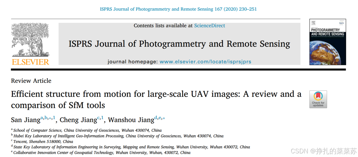 Efficient structure from motion for large-scale UAV images: A review and a comparison of SfM ...