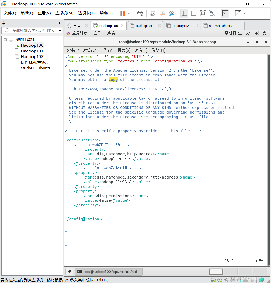 HDFSweb端创建文件夹时报错：Permission denied:user=Huangl,access=WRiTE,inode=/:rootsupergroup:drwxr-xr-x ...