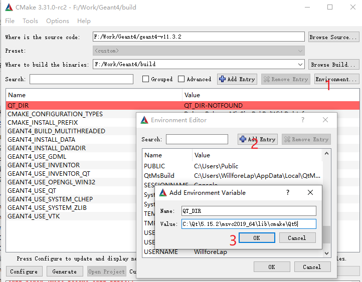[C++] Geant4 11.3.2 + Qt5 + VS2022的配置安装(Win10)_geant4数据包-CSDN博客