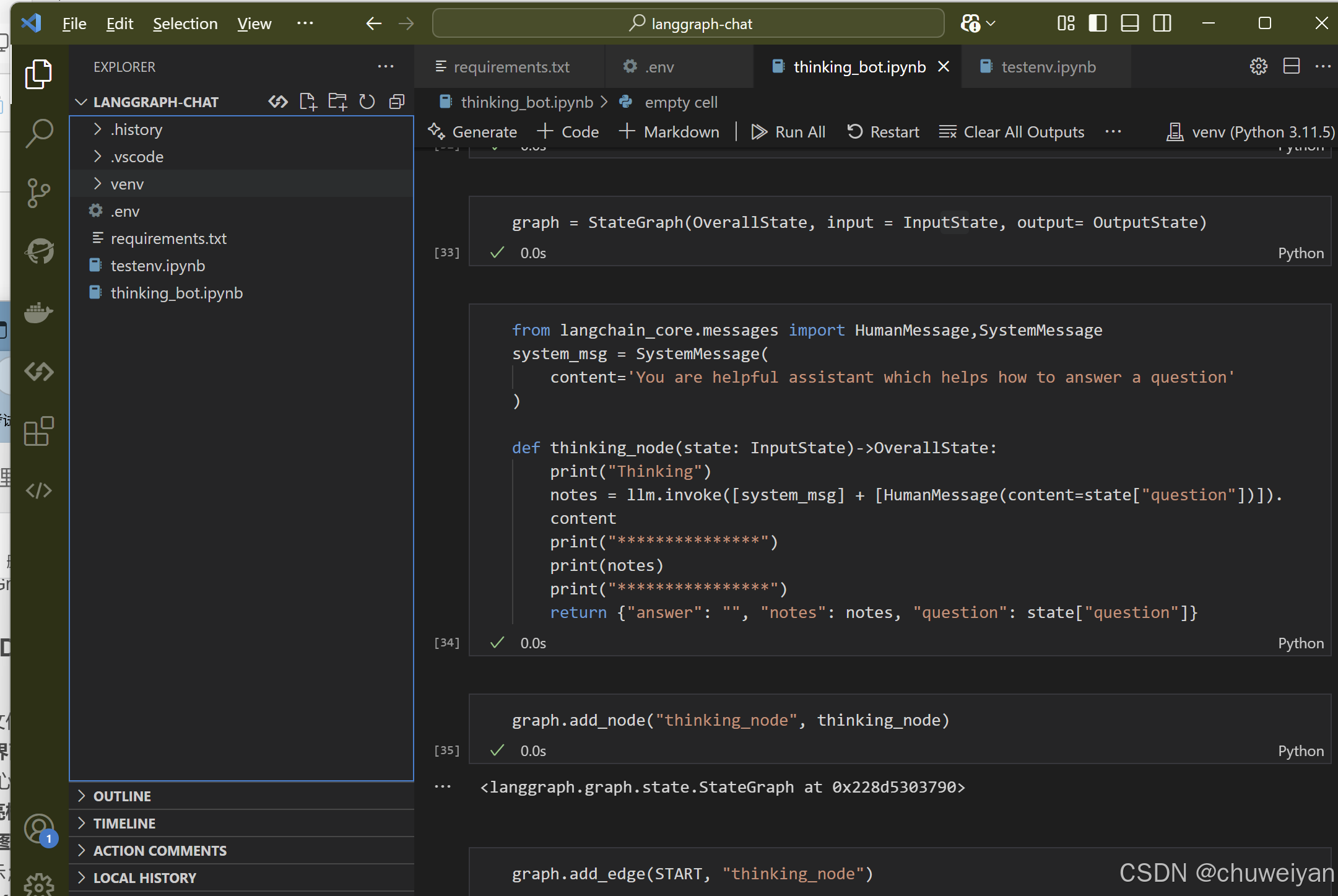 【工程化实践】VSCode Python全栈配置：LangGraph框架开发指南_vscode langgraph-CSDN博客