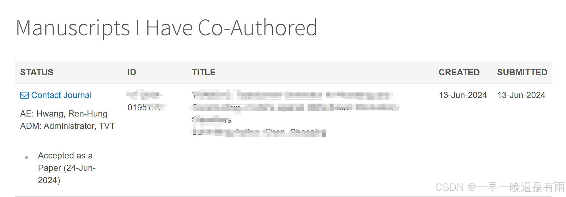 投稿状态记录 IEEE transactions on vehicular technology (IEEE TVT)-CSDN博客